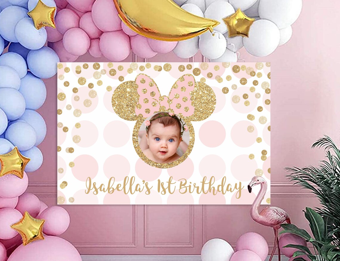 BACKDROP MINNIE MOUSE Birthday Party Wall Minnie Mouse - Etsy