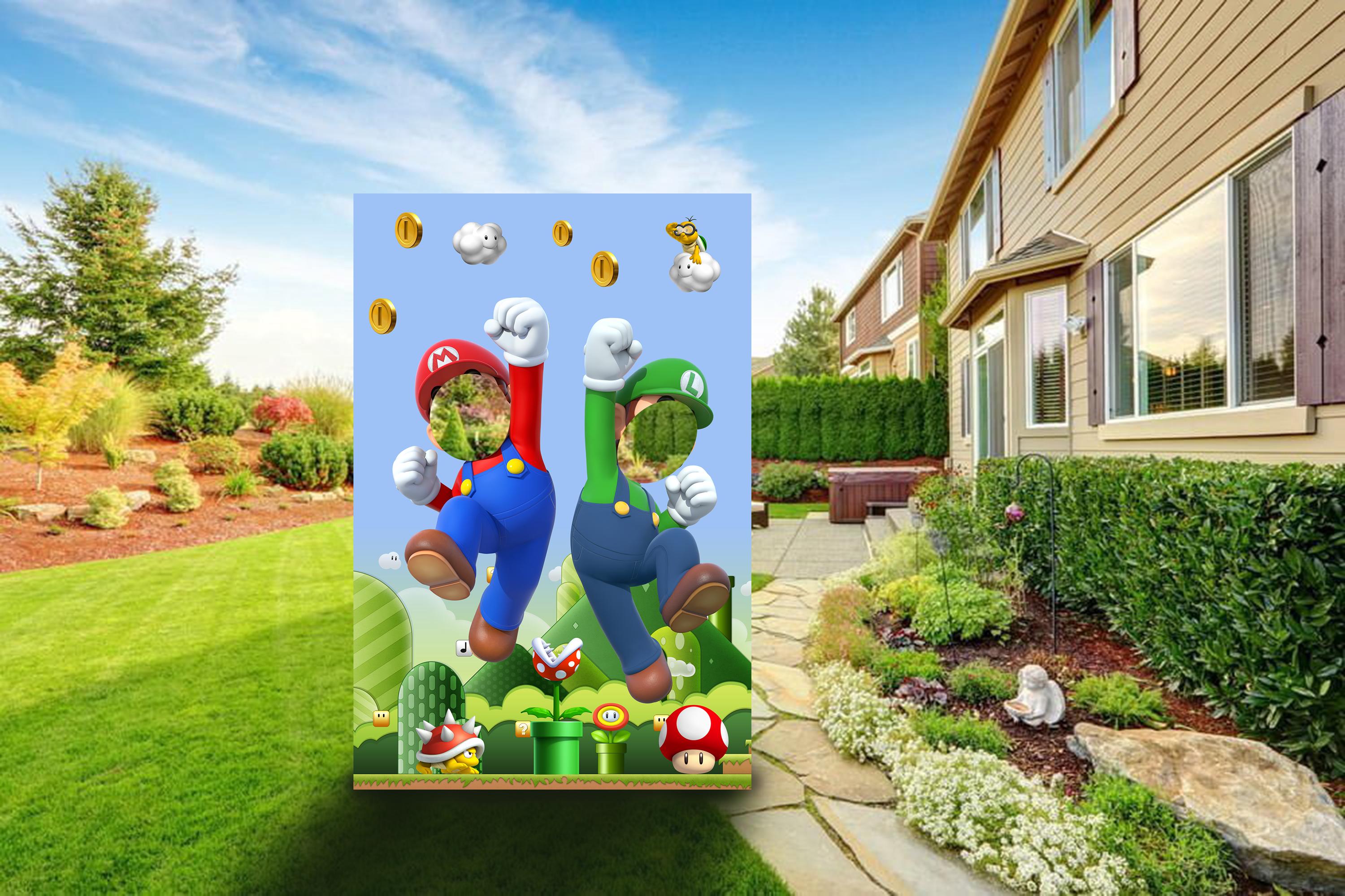 Super Mario Face-in Photo Prop | Kids Birthday Party (digital File) - Etsy