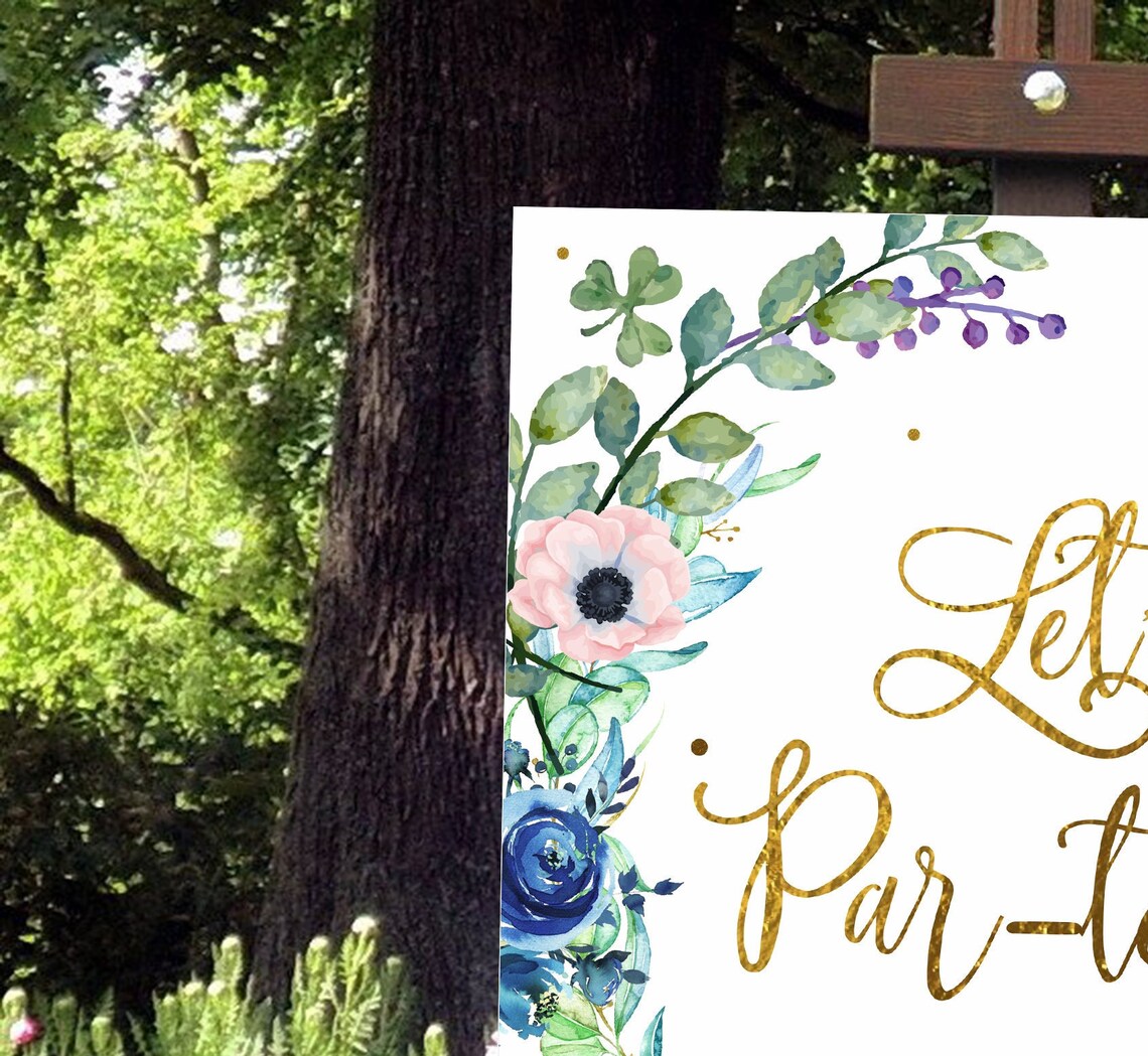 Let's Par-tea TEA PARTY WELCOME Sign Printable Tea Party - Etsy