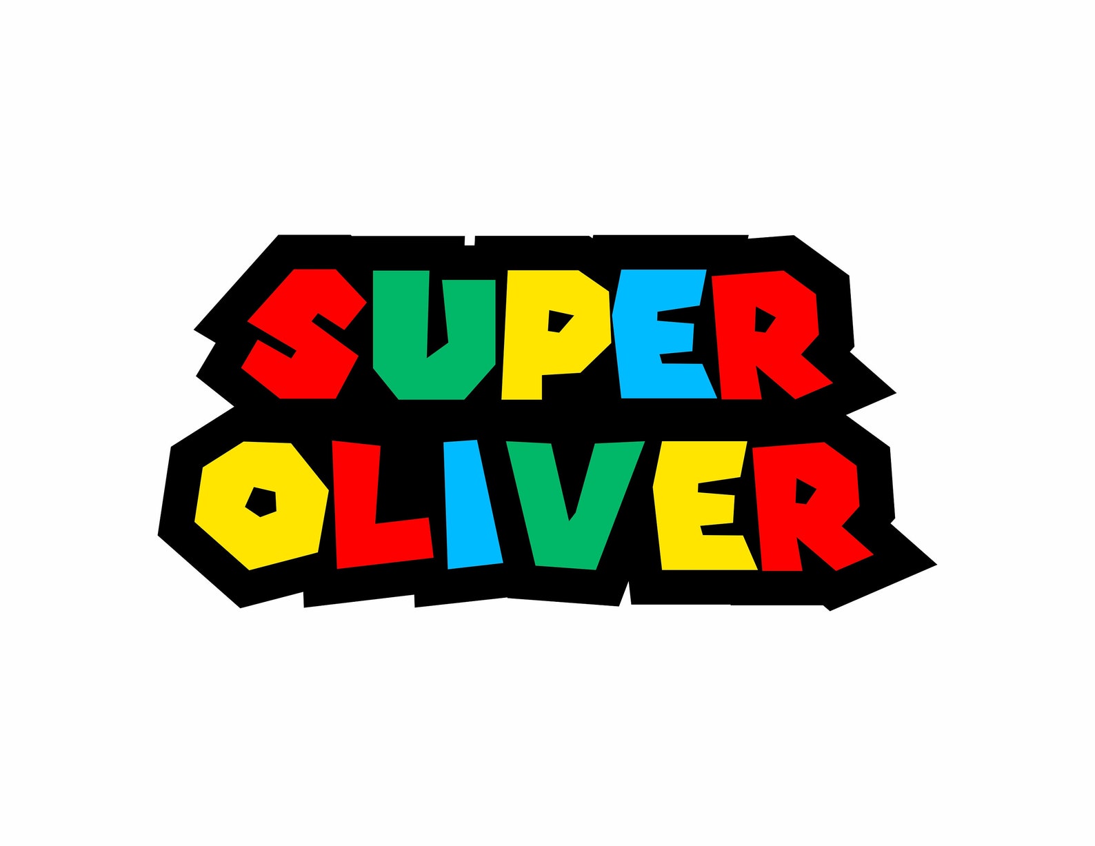 Custom Super Mario Name Logo | Birthday Backdrop (SVG, PDF, JPG) - Etsy