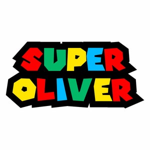 Custom Super Mario Name Logo | Printable Backdrop Sign | Birthday, Baby ...