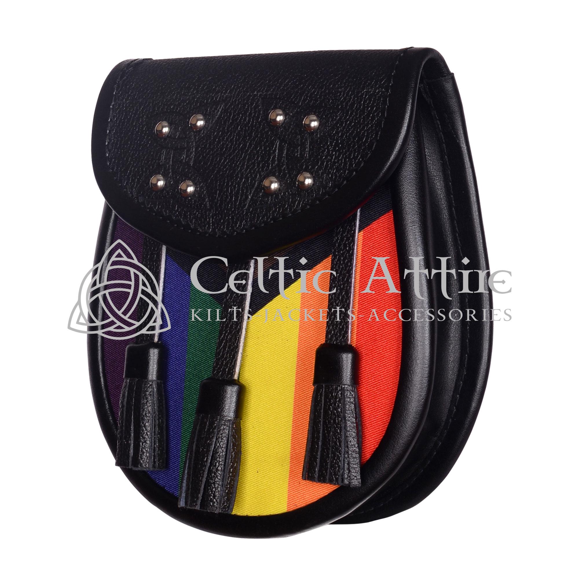 LGBTQ Pride Leather Pouch - Scottish Kilt Sporran - Pride Gift 2025 ...