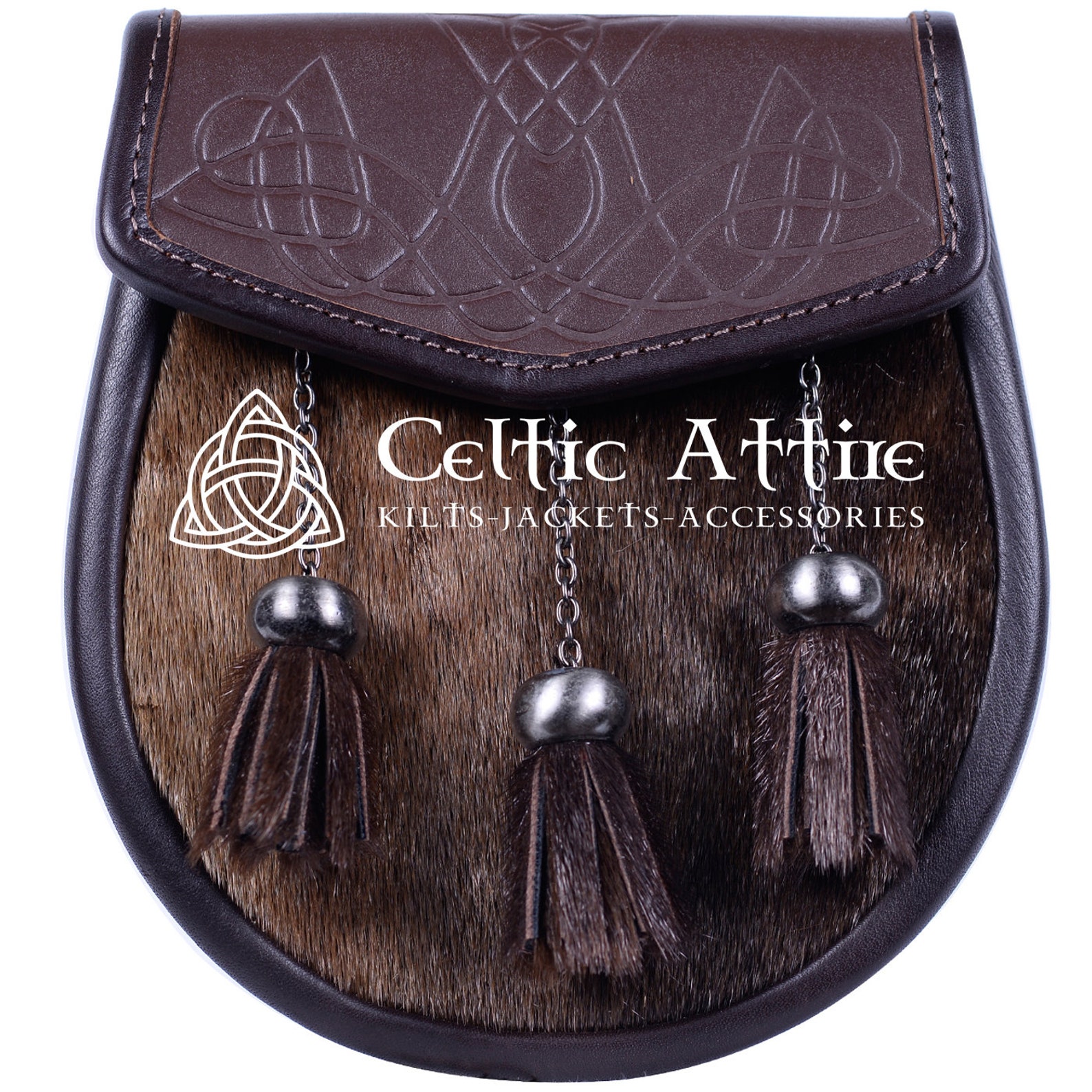 Scottish Kilt Sporran Handmade Premium Leather With - Etsy