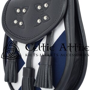 Premium Handmade - Scottish Kilt Sporran & Chain Belt - Saltire Flag ...