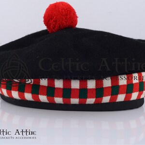 Premium - Made to Order - Scottish Balmoral Hat - Kilt Hat - With Diced ...