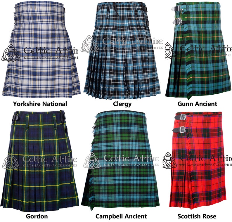 Scottish Tartan Lightweight Sport Kilt - Highland Games Kilt - 13 Oz ...