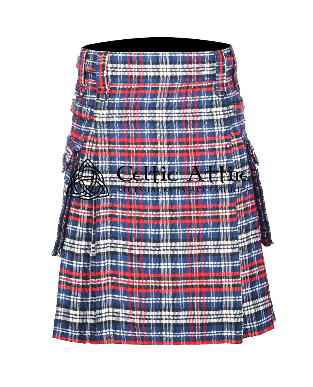 Celtic Niagara Tartan Utility Kilt - Scottish Highlander 16 Oz Modern ...