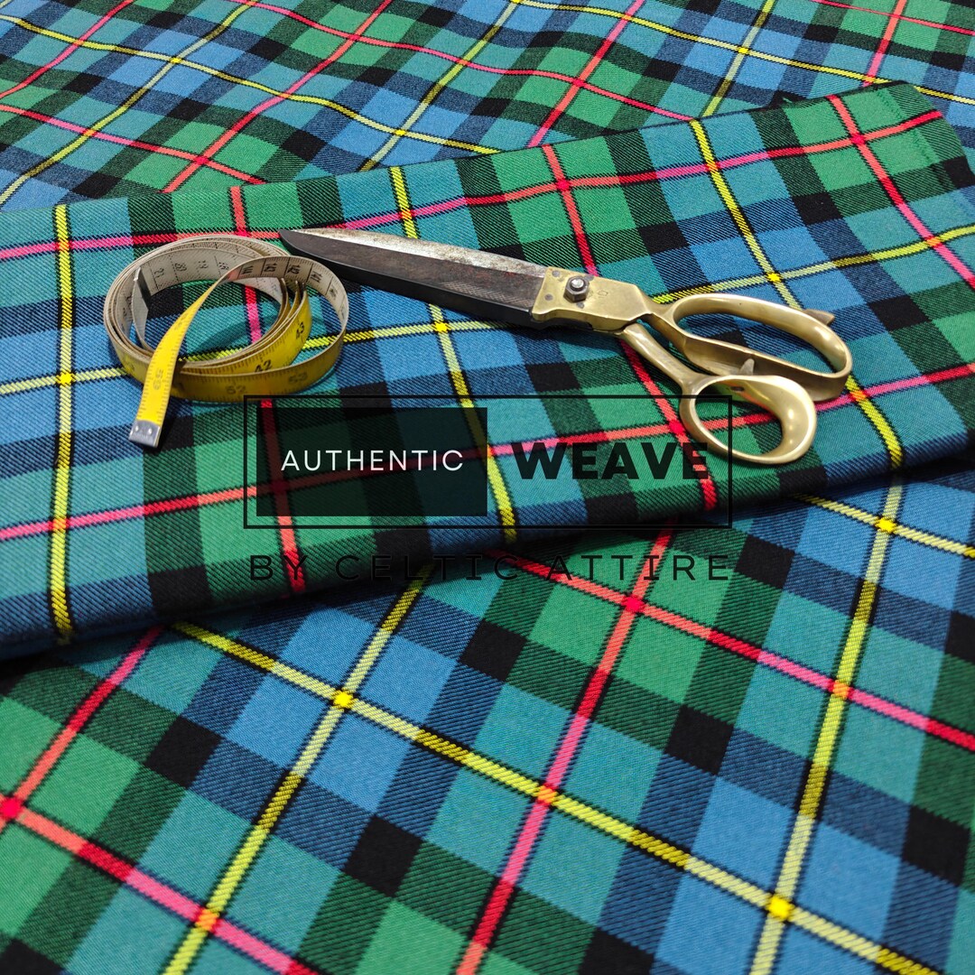 Macleod of Harris Ancient Tartan Fabric - 16 Oz Acrylic Scottish Tartan ...