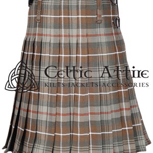 Mackenzie Weathered Tartan 8 Yard Scottish Kilt for Men - 16 Oz Home ...