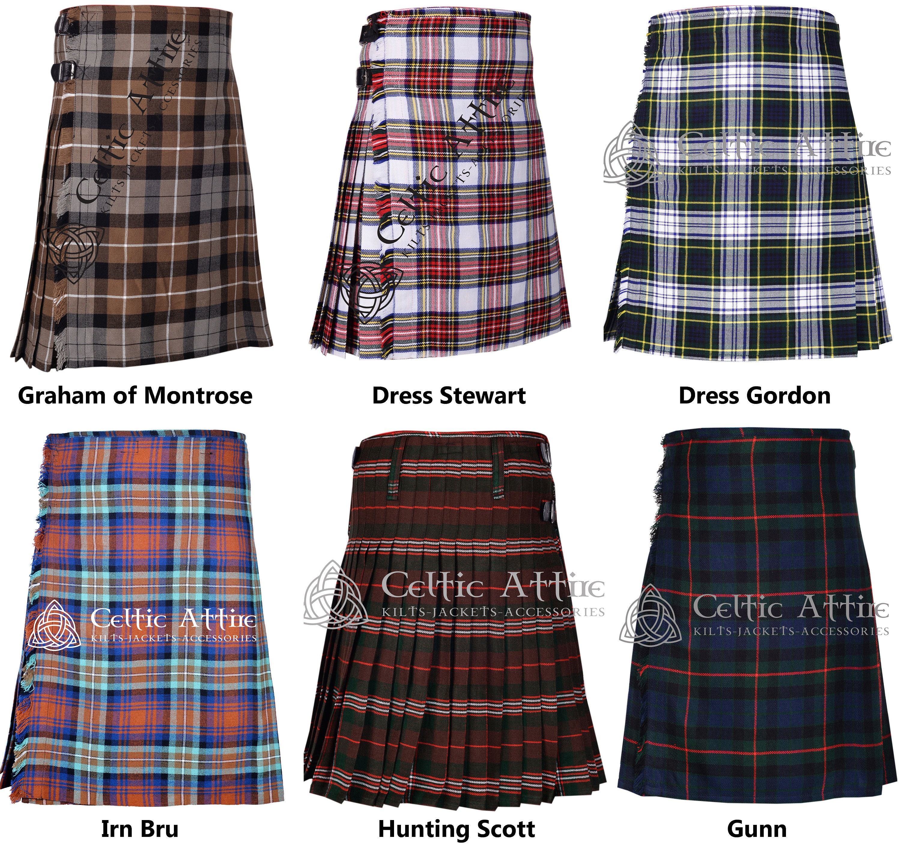 Scottish Tartan Lightweight Sport Kilt - Highland Games Kilt - 13 Oz ...