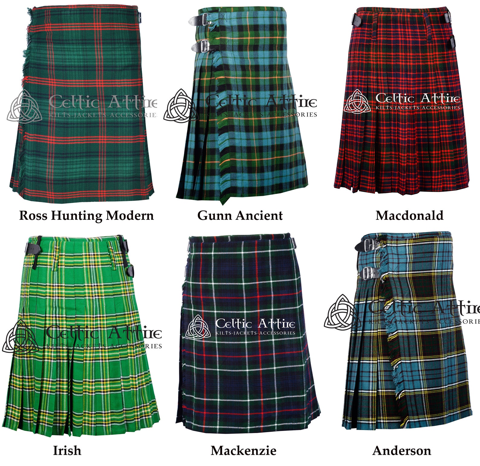 Scottish 8 Yard Tartan Kilt for Men - Made to Order - Highlander ...