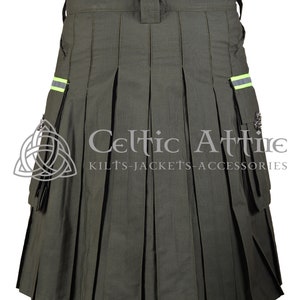 Premium Handmade Kilt - Firefighter Kilt - Scottish Utility Kilt for ...