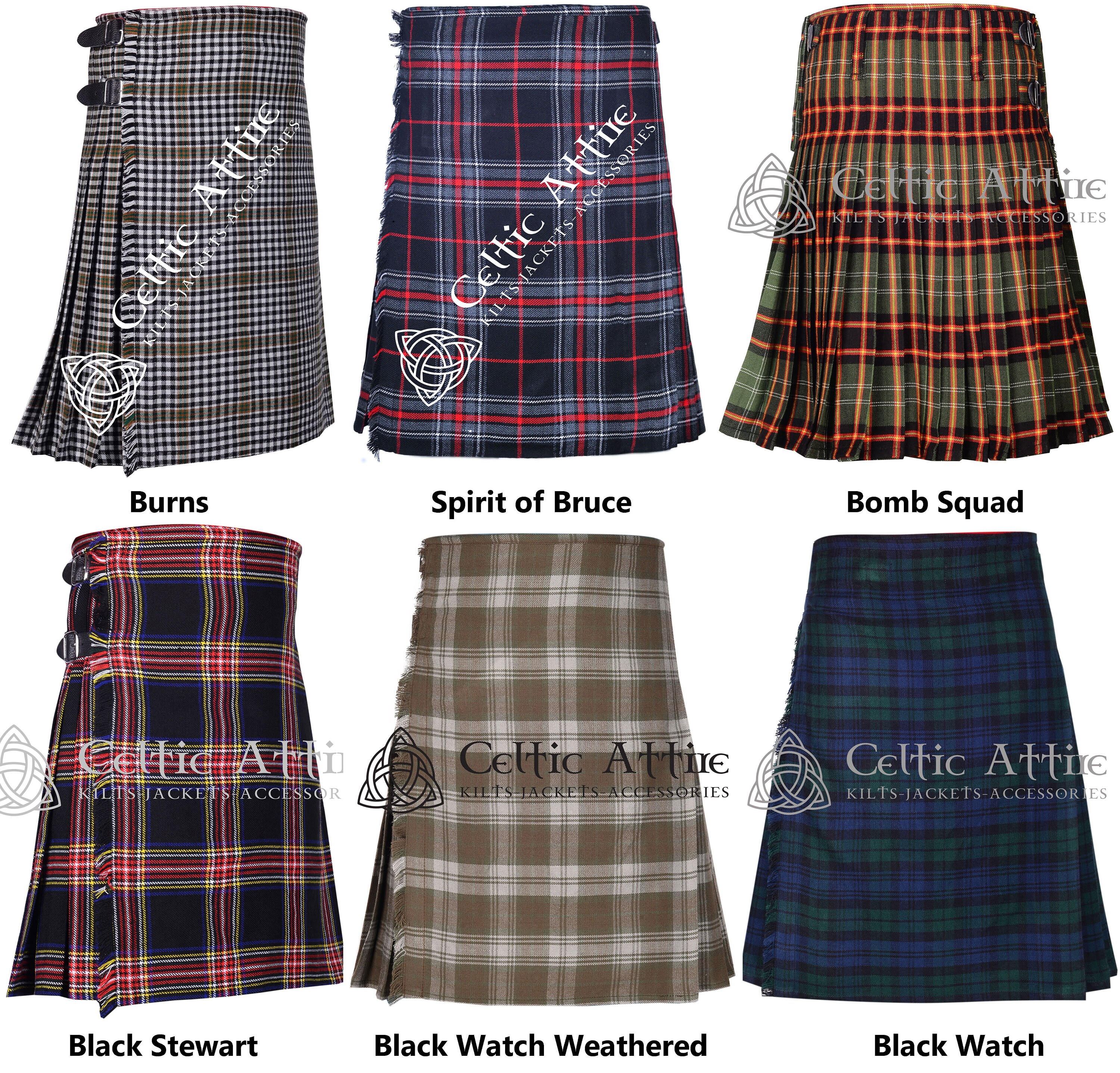 Scottish Tartan Lightweight Sport Kilt - Highland Games Kilt - 13 Oz ...