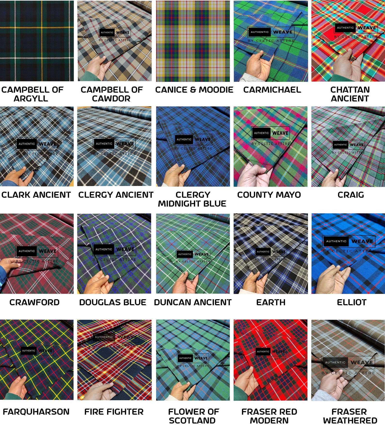 Scottish Tartan Fabric - Running Yards - 16 Oz Weight 54 Inches Width ...