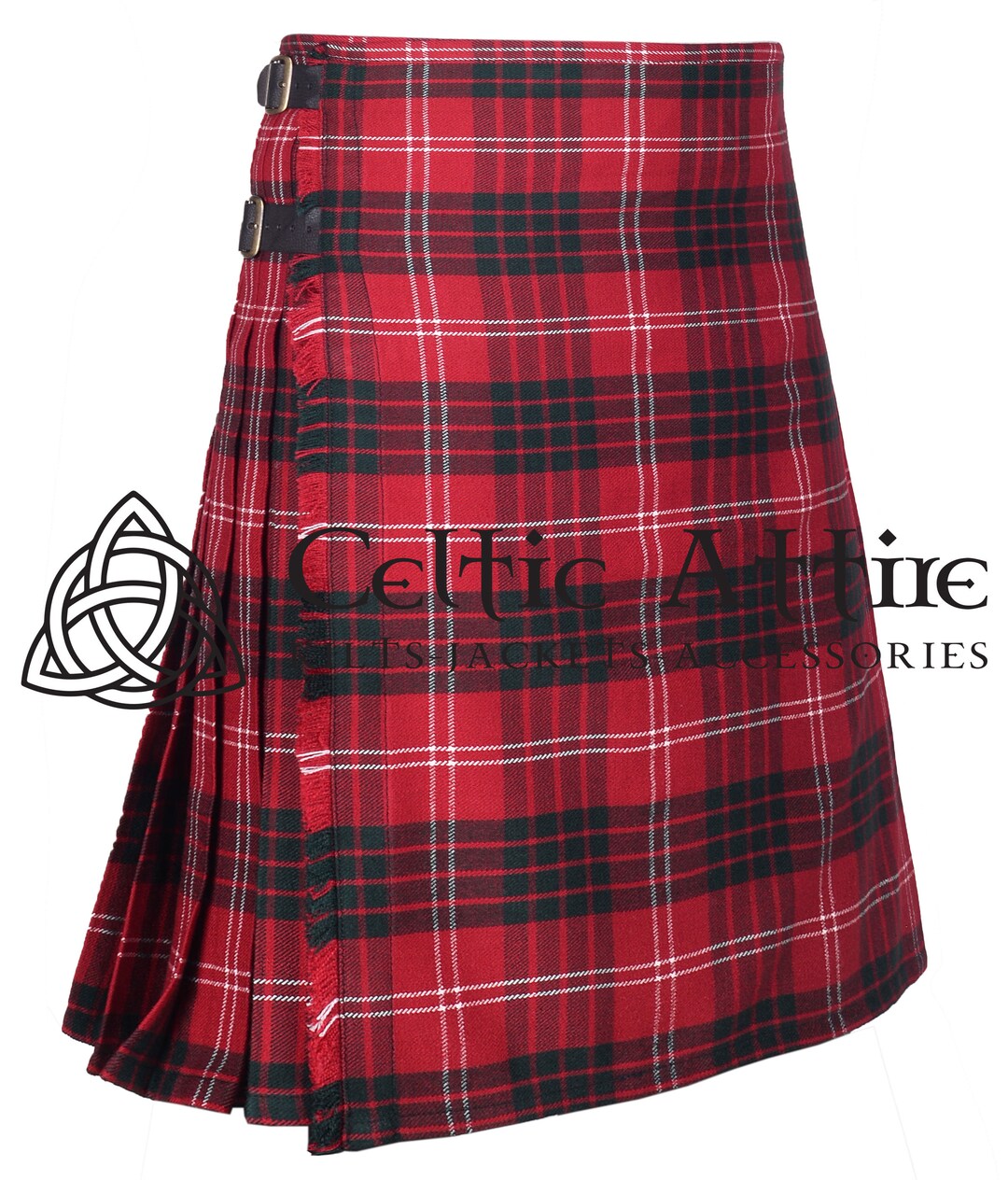 Crawford Tartan 8 Yard Kilt - Premium Handmade - Made to Order - Men's ...