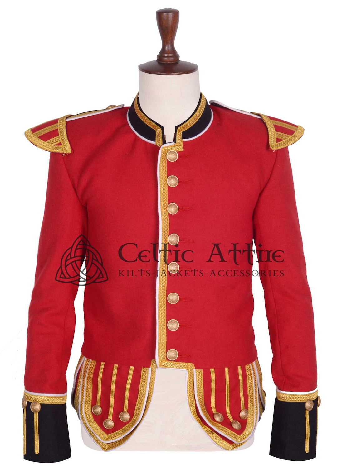 Scottish Military Piper Drummer Doublet Jacket - Military Tunic for Men ...