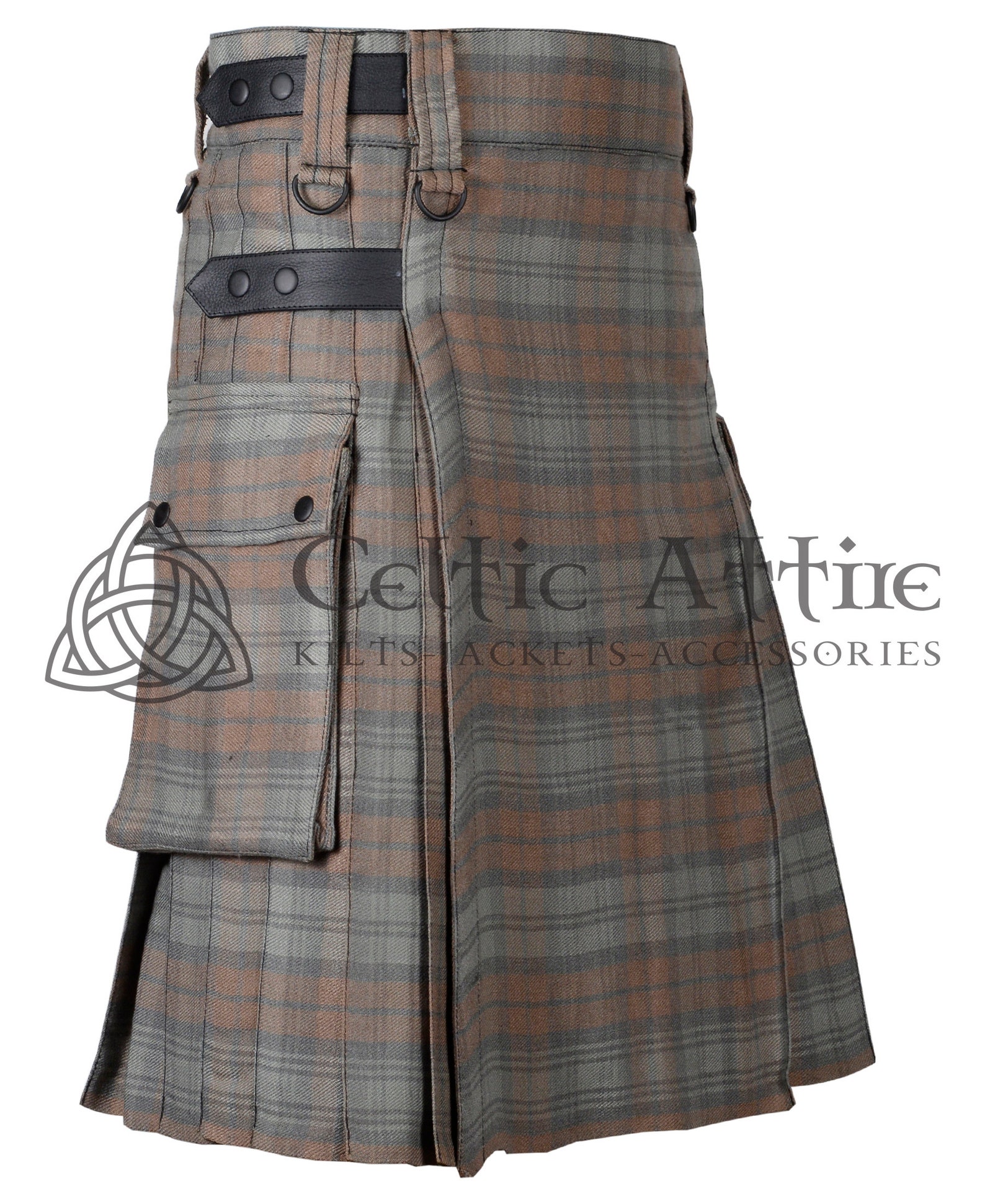 Men's Scottish Tartan Utility Modern Kilt With Pockets - Etsy