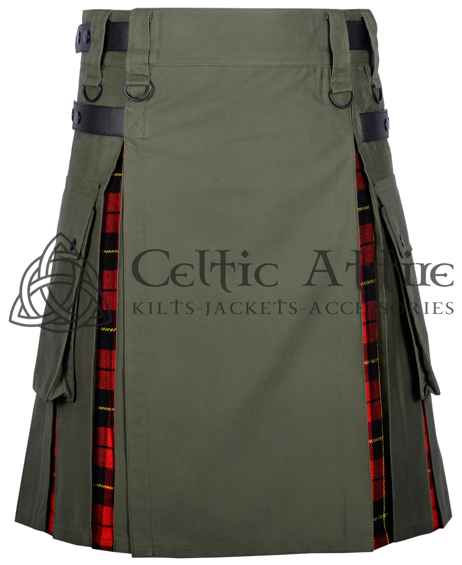 Scottish Hybrid UTILITY KILTS for Men - Heavy Cotton With Tartan Under ...