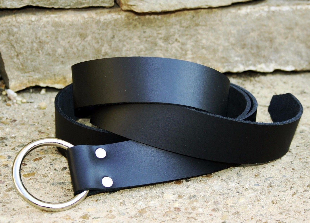 Black Leather Medieval Vikings Sword Belt - 1.5 Inches Wide Custom ...