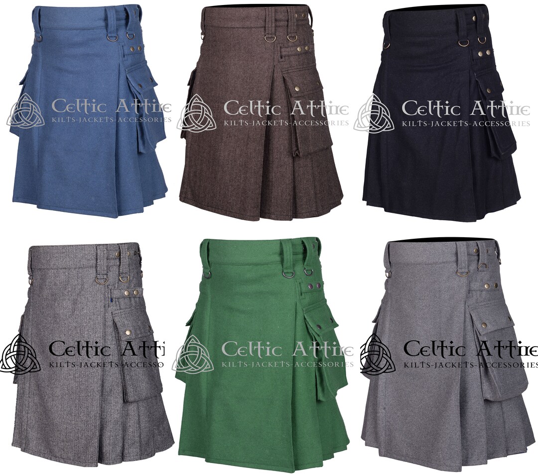 Premium Handmade Scottish Utility Kilt - Made to Order - 16 Oz Heavy ...