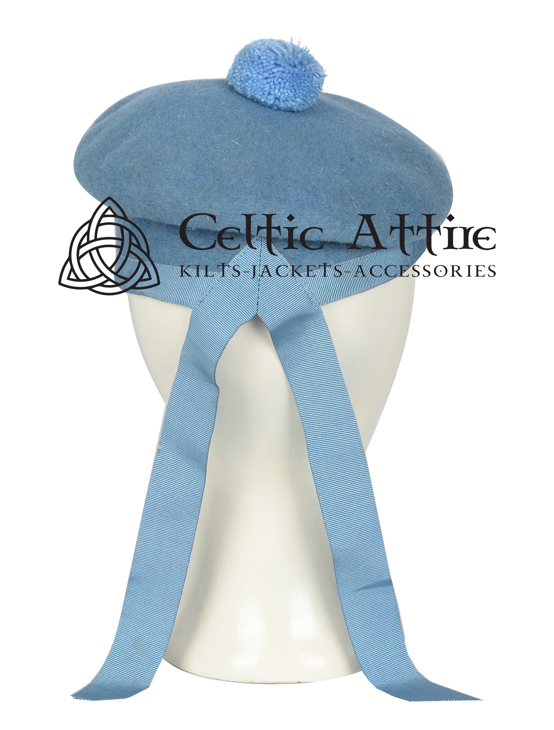 Scottish Balmoral Bonnet Hat - 100% Wool Royal Military Cap - KILT Cap ...