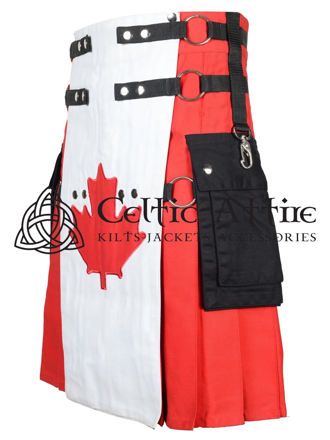 Premium - Made to Order - Canadian Patriot - Cotton UTILITY KILT ...