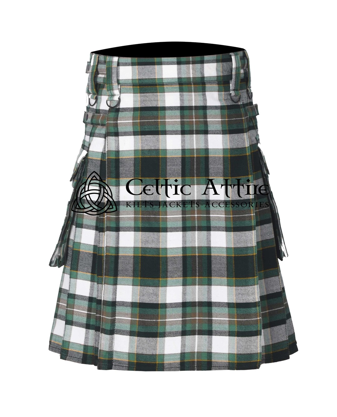 Drummond of Perth Tartan Utility Kilt - Scottish Highlander 16 Oz ...