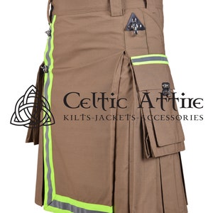 Premium Handmade Kilt - Firefighter Kilt - Scottish Utility Kilt for ...