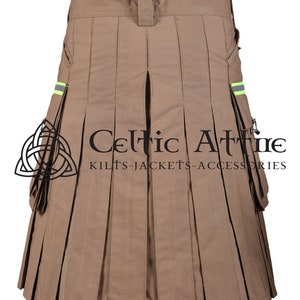 Premium Handmade Kilt - Firefighter Kilt - Scottish Utility Kilt for ...
