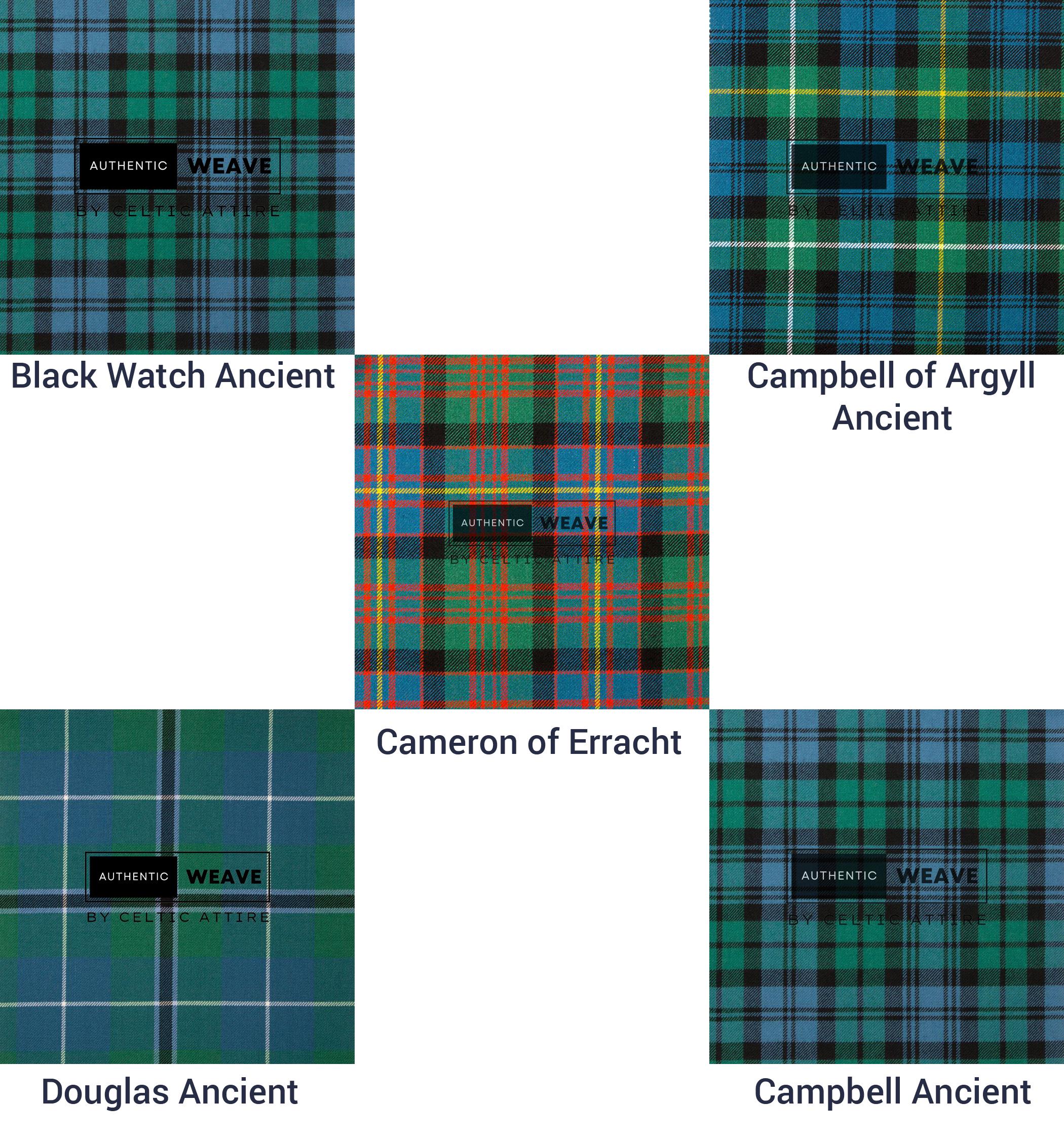 Ancient Colors Scottish Clans Tartan Fabrics - 16 Oz Heavy Acrylic 52 ...