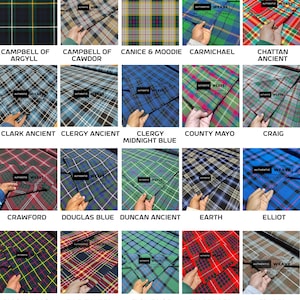 Scottish Tartan Fabric - Running Yards - 16 Oz Weight 54 Inches Width ...
