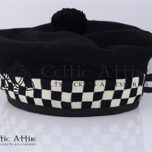 Premium - Made to Order - Scottish Balmoral Hat - Kilt Hat - With Diced ...