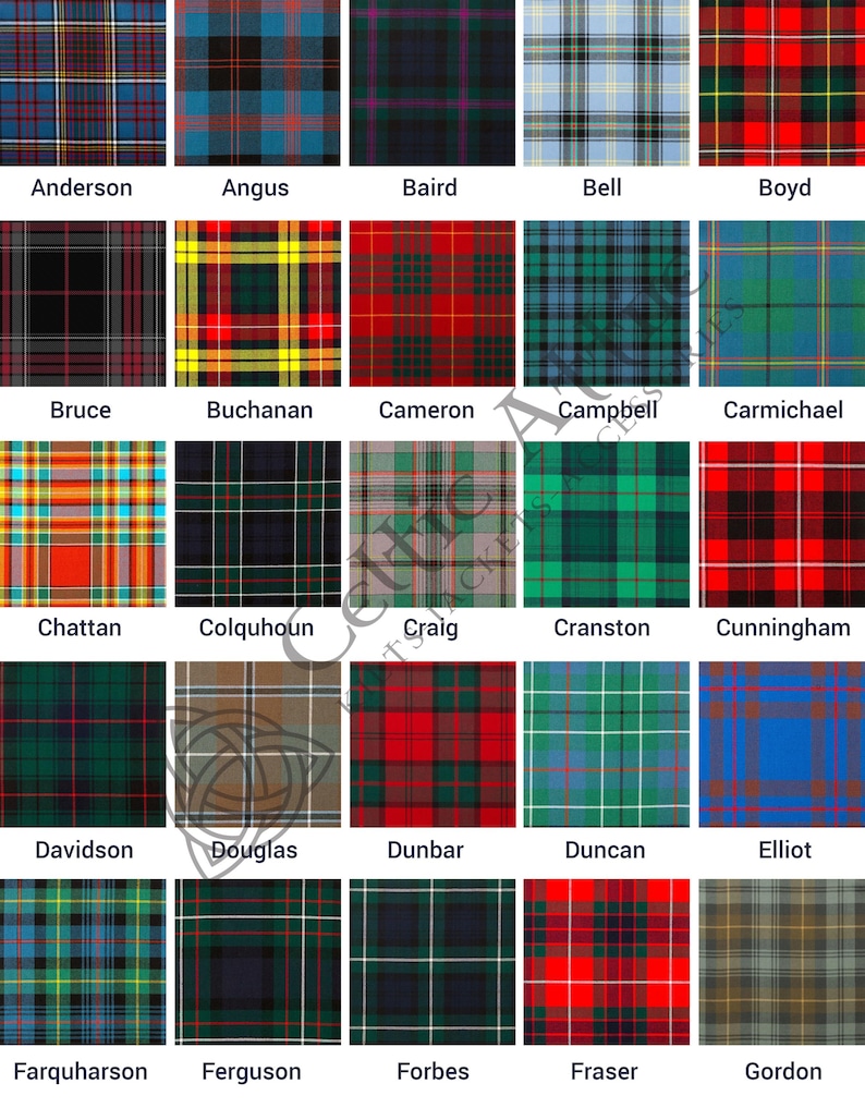 Scottish Tartan Kilted Skirt for Women - 270 Clan Tartans - Made to ...