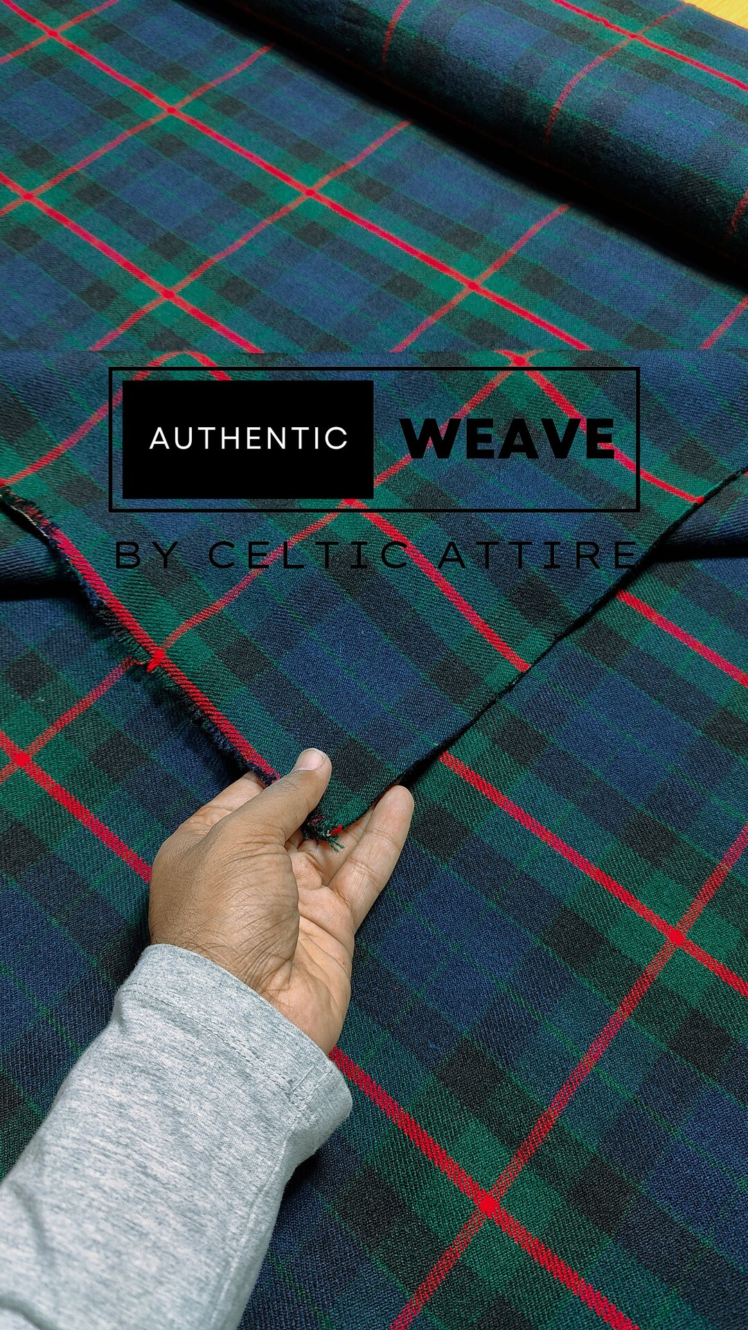 Gunn Modern Tartan Fabric - 16 Oz Acrylic Scottish Tartan - Machine ...