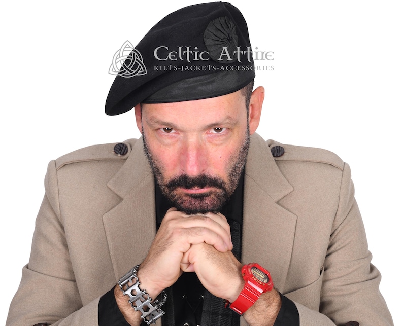 Irish Caubeen Beret Hat - Balmoral Hat French Beret Glengarry Bonnet ...