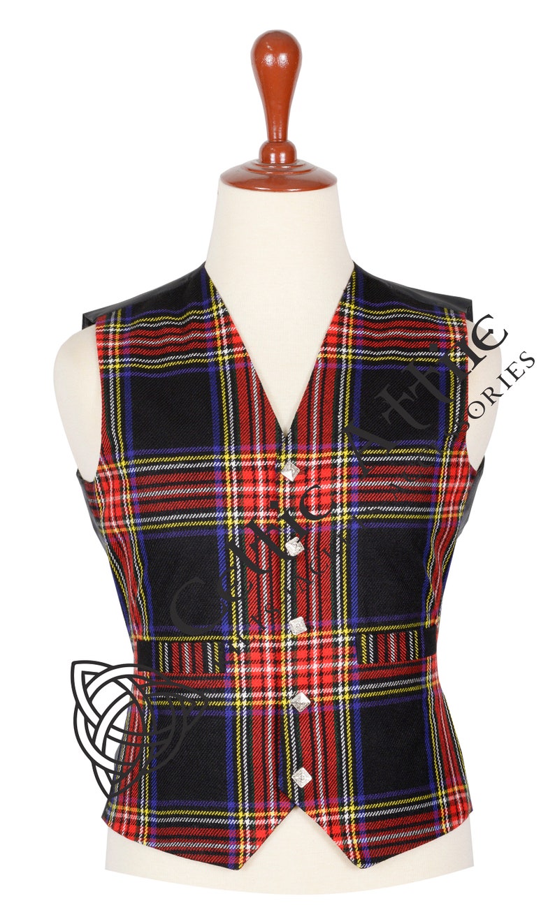 Scottish 5 Buttons Tartan Waistcoat Kilt Vest Made to | Etsy