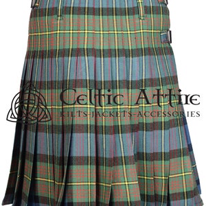 Muir - Moore Tartan 8 Yard Scottish Kilt for Men - 16 Oz Home Spun Wool ...