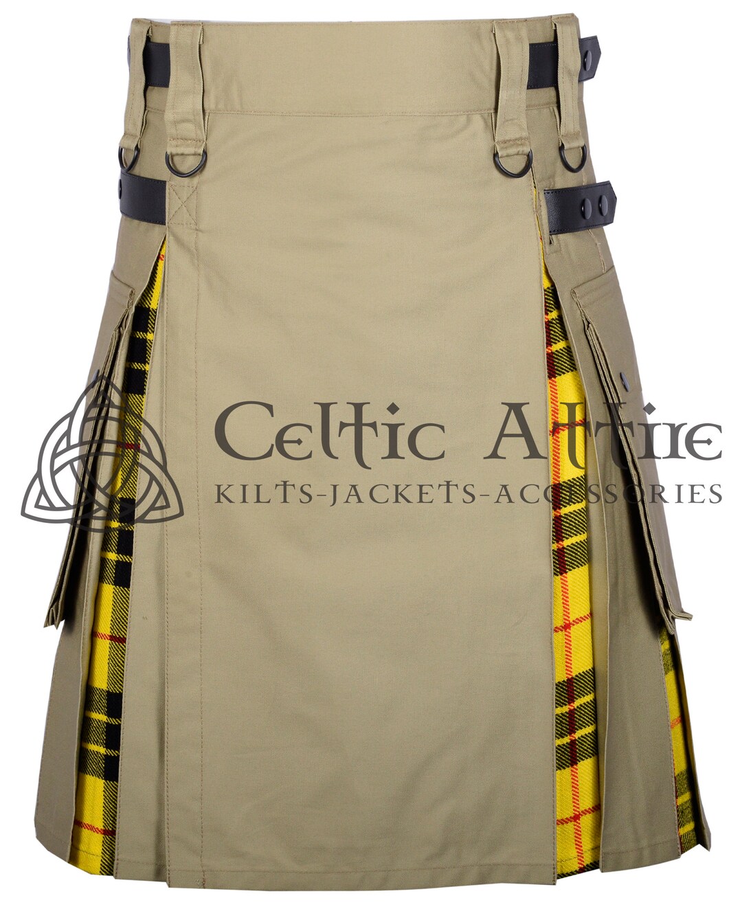 Premium Handmade - Custom Size - Modern Scottish Hybrid Utility Kilt ...