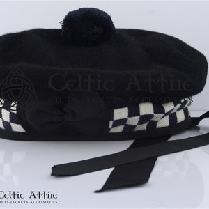 Premium - Made to Order - Scottish Balmoral Hat - Kilt Hat - With Diced ...