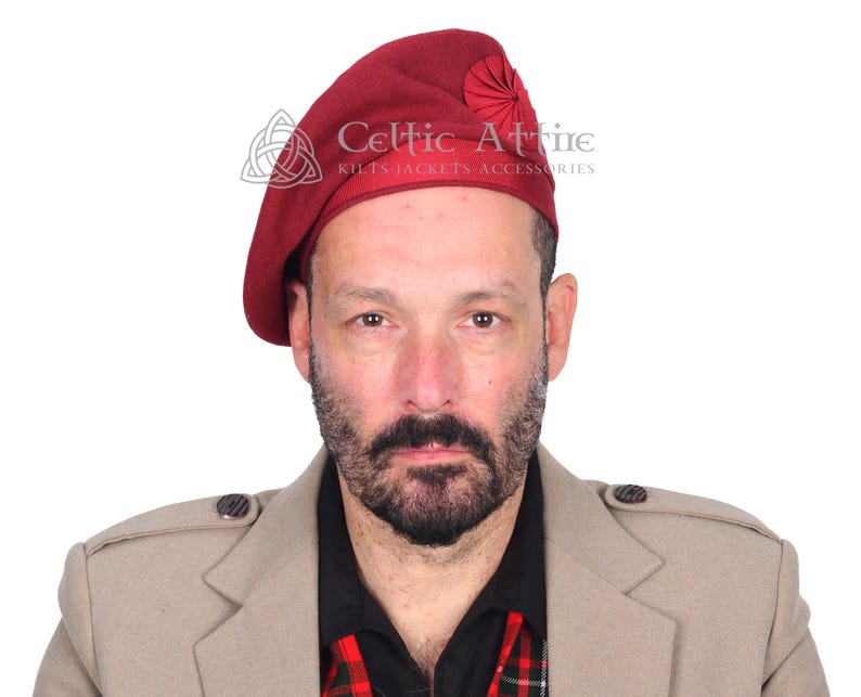 Irish Caubeen Beret Hat - Balmoral Hat French Beret Glengarry Bonnet ...