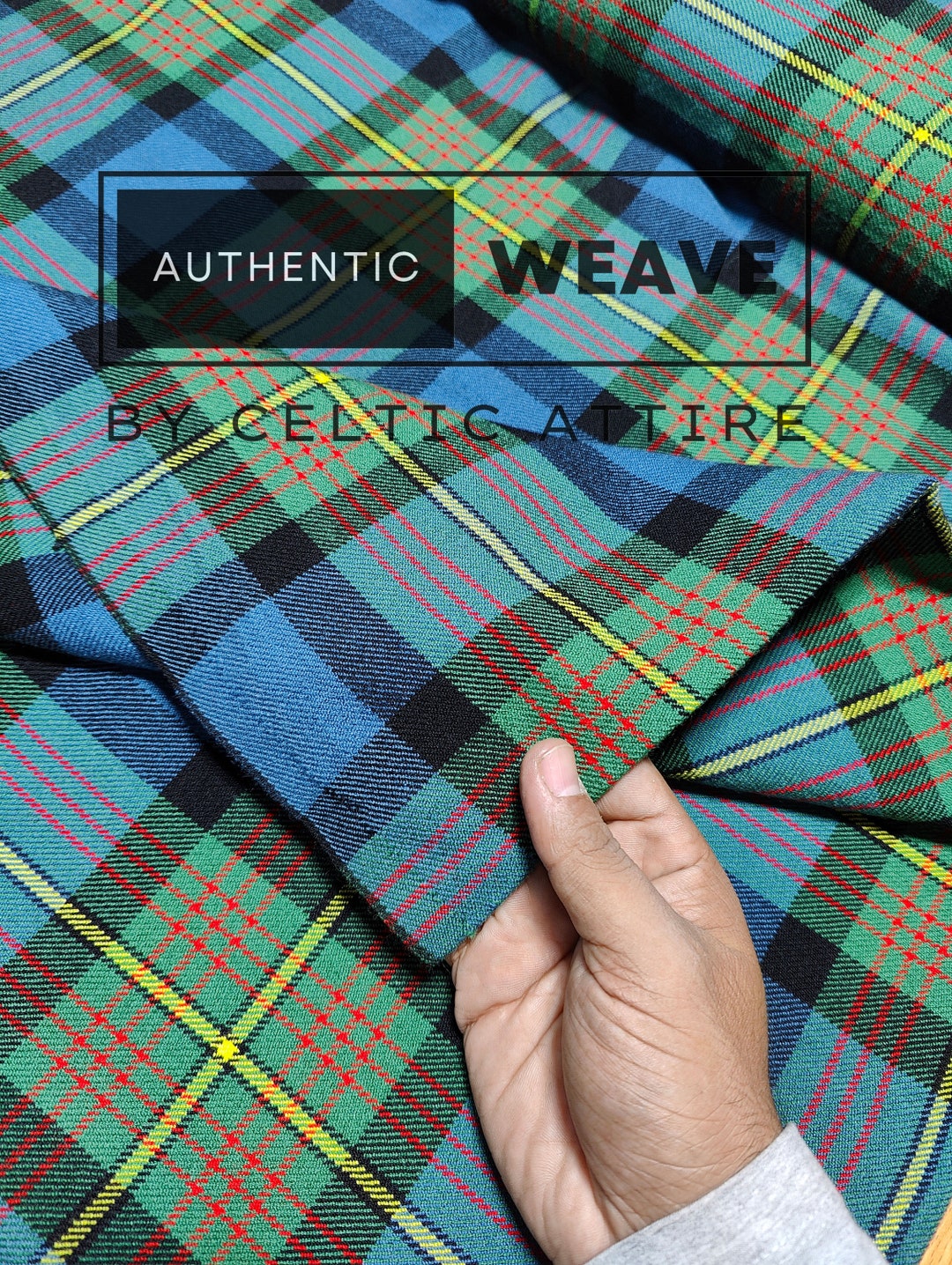 Muir / Moore Ancient Tartan Fabric - 16 Oz Acrylic Scottish Tartan ...