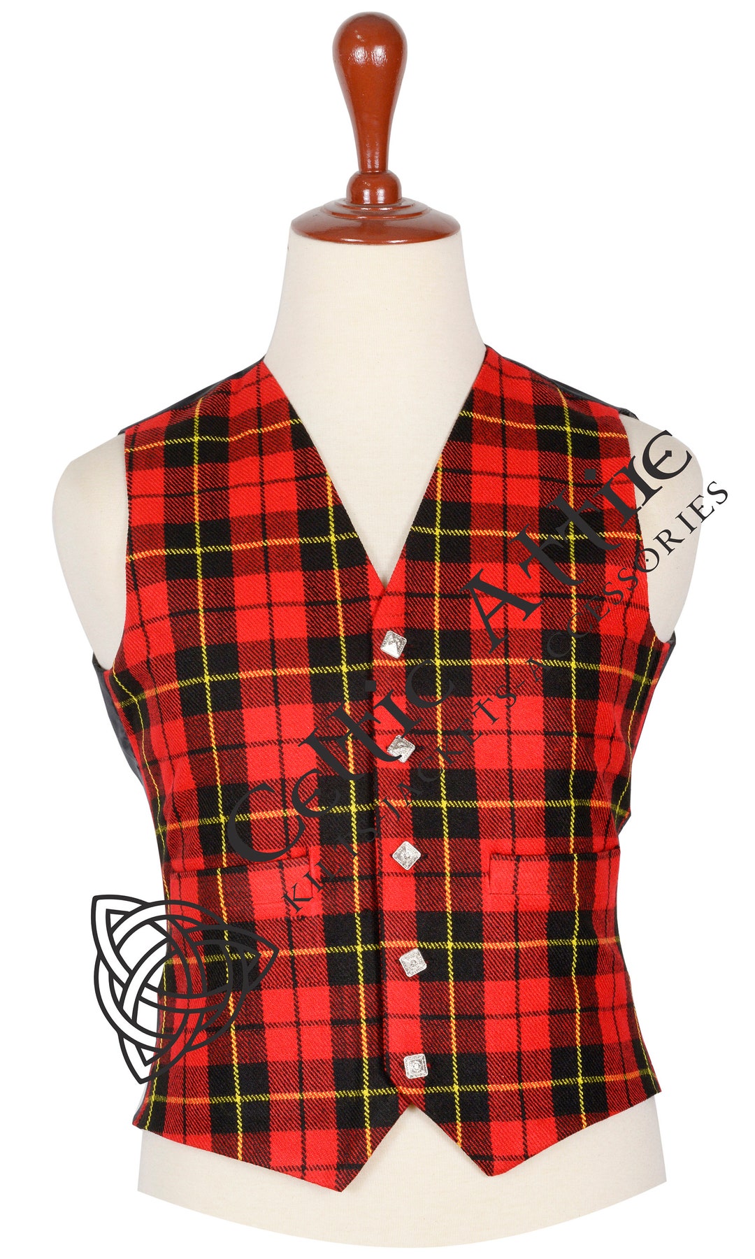 Choose Your Clan Tartan - Hand Made Traditional Scottish 5 Buttons ...