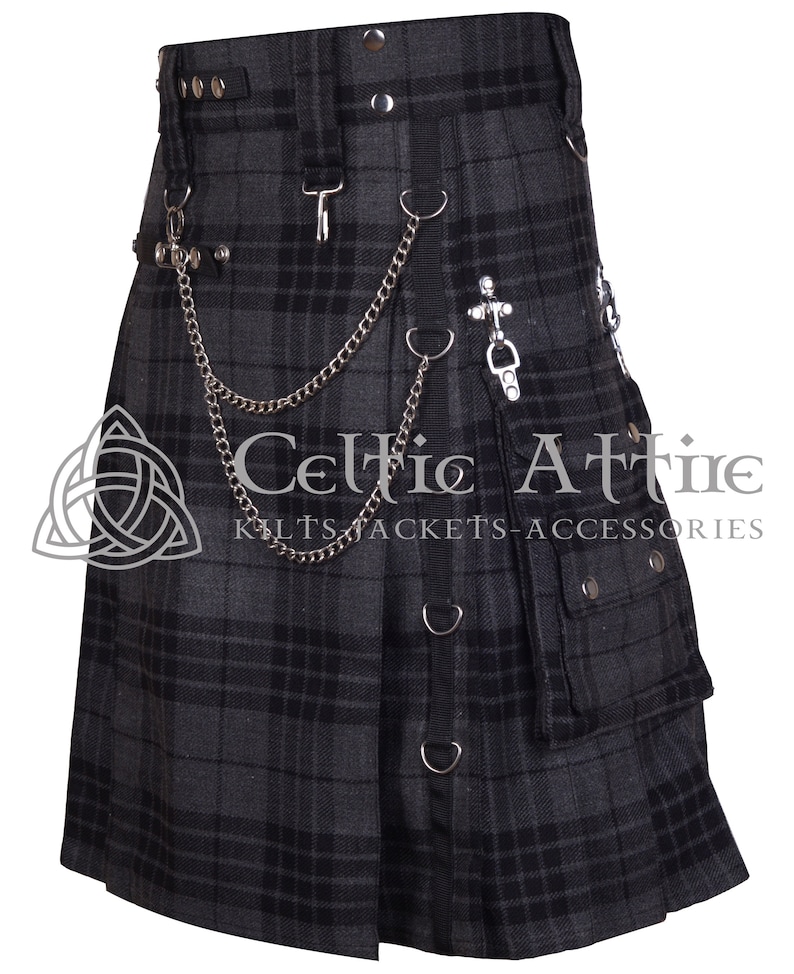 Gothic Kilt Punk Kilt Steampunk Gay Pride Custom Size - Etsy