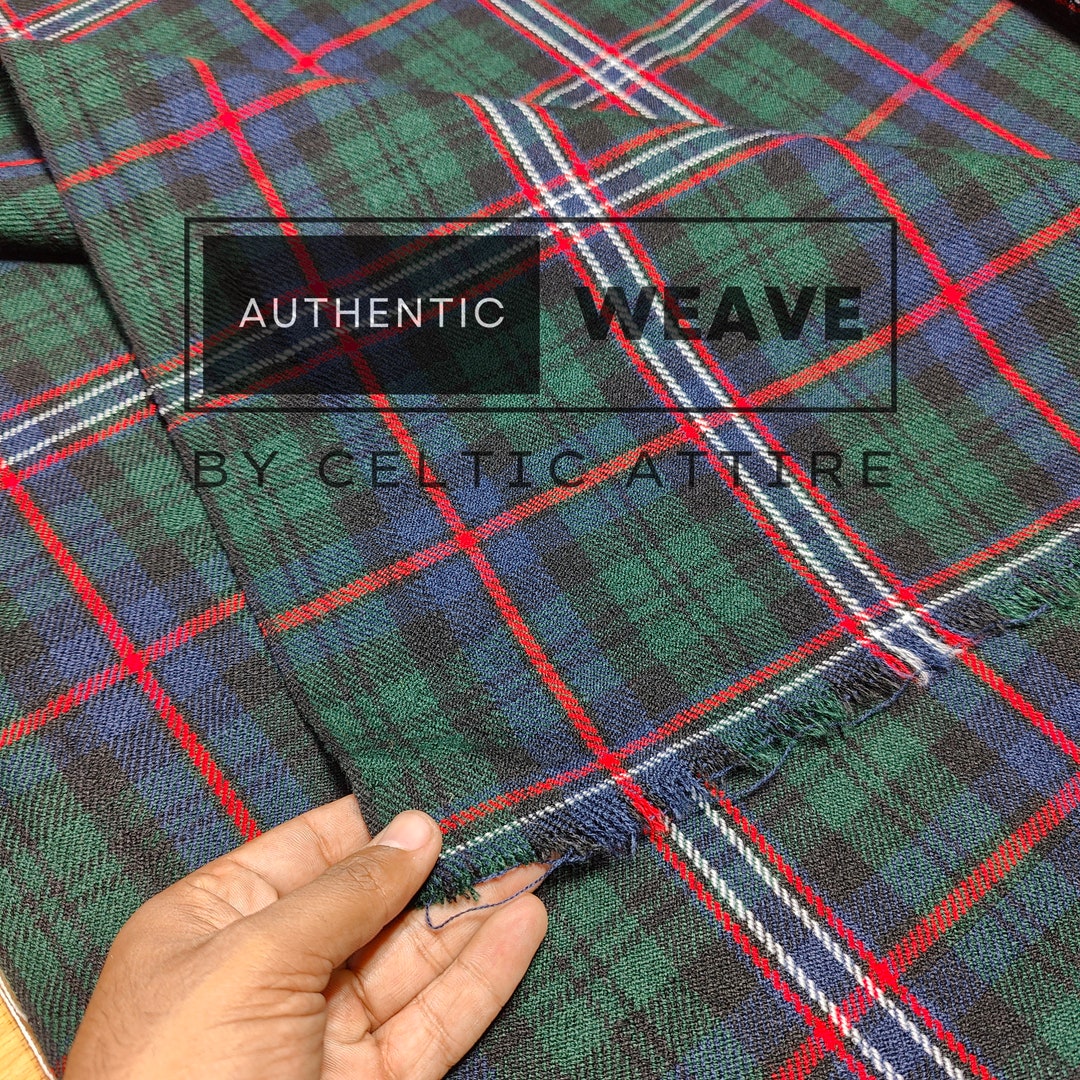 Scottish National Tartan Fabric - 16 Oz Acrylic Scottish Tartan ...