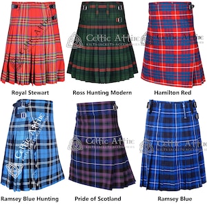 Scottish Tartan Lightweight Sport Kilt - Highland Games Kilt - 13 Oz Tartan Kilts for Men - 60 ...
