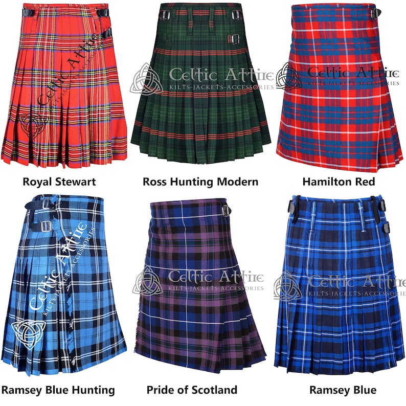 Scottish Tartan Lightweight Sport Kilt - Highland Games Kilt - 13 Oz ...