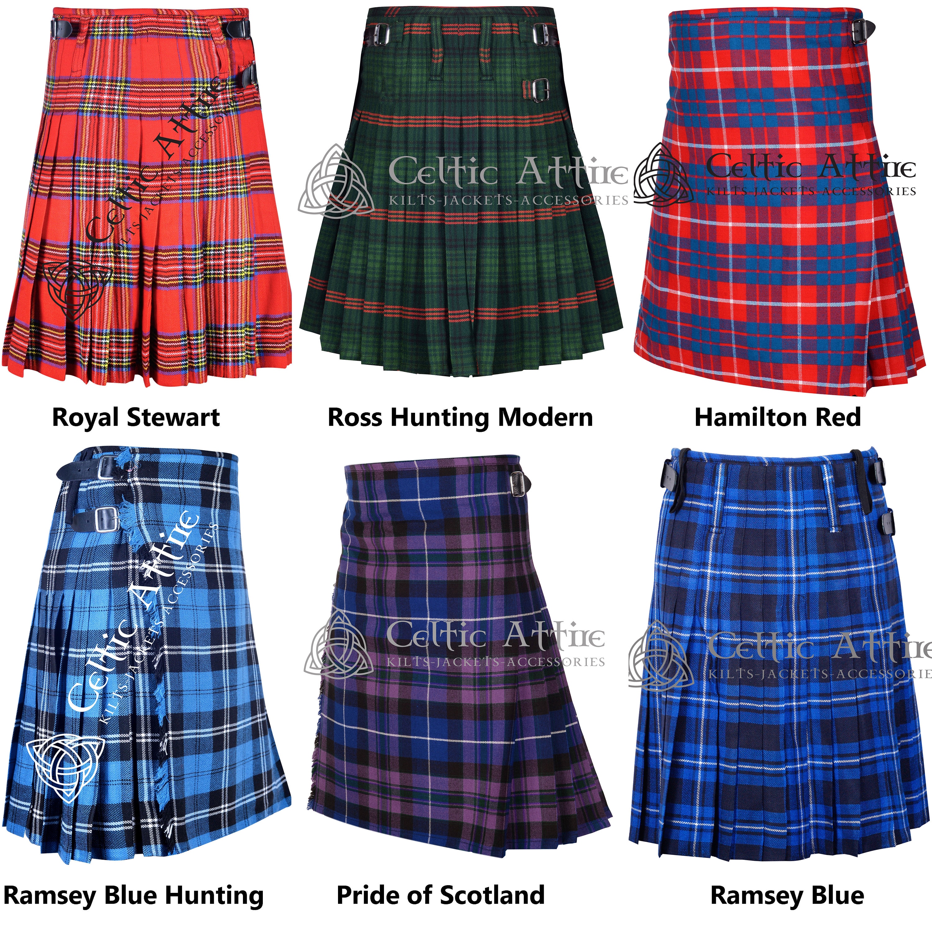 Scottish Tartan Lightweight Sport Kilt - Highland Games Kilt - 13 Oz ...