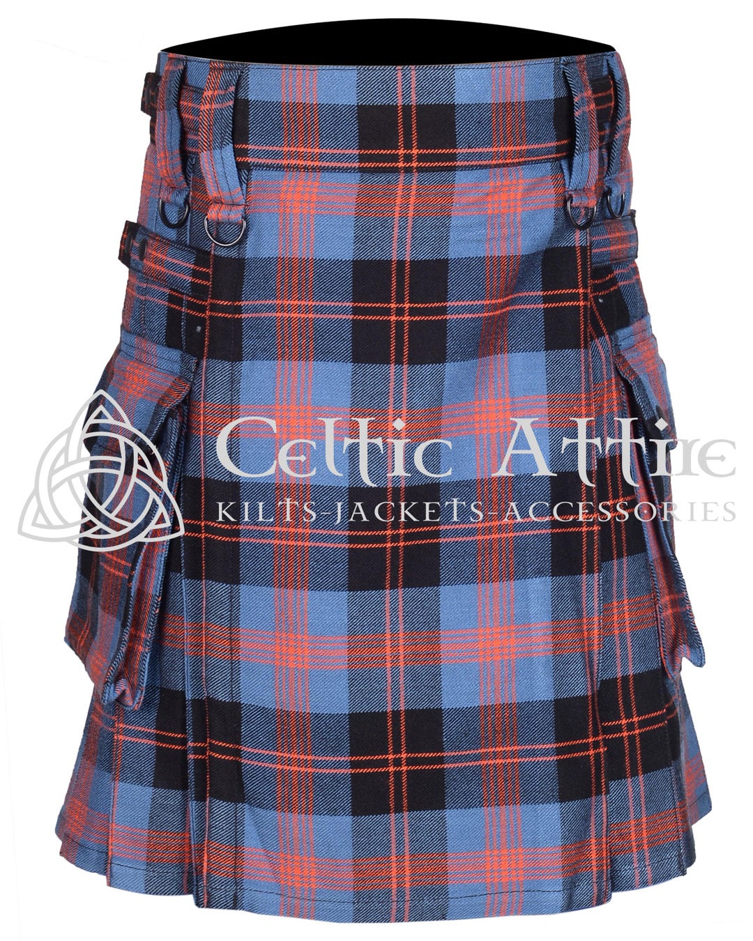 Angus Ancient Tartan Utility Kilt - Scottish Highlander 16 Oz Modern ...