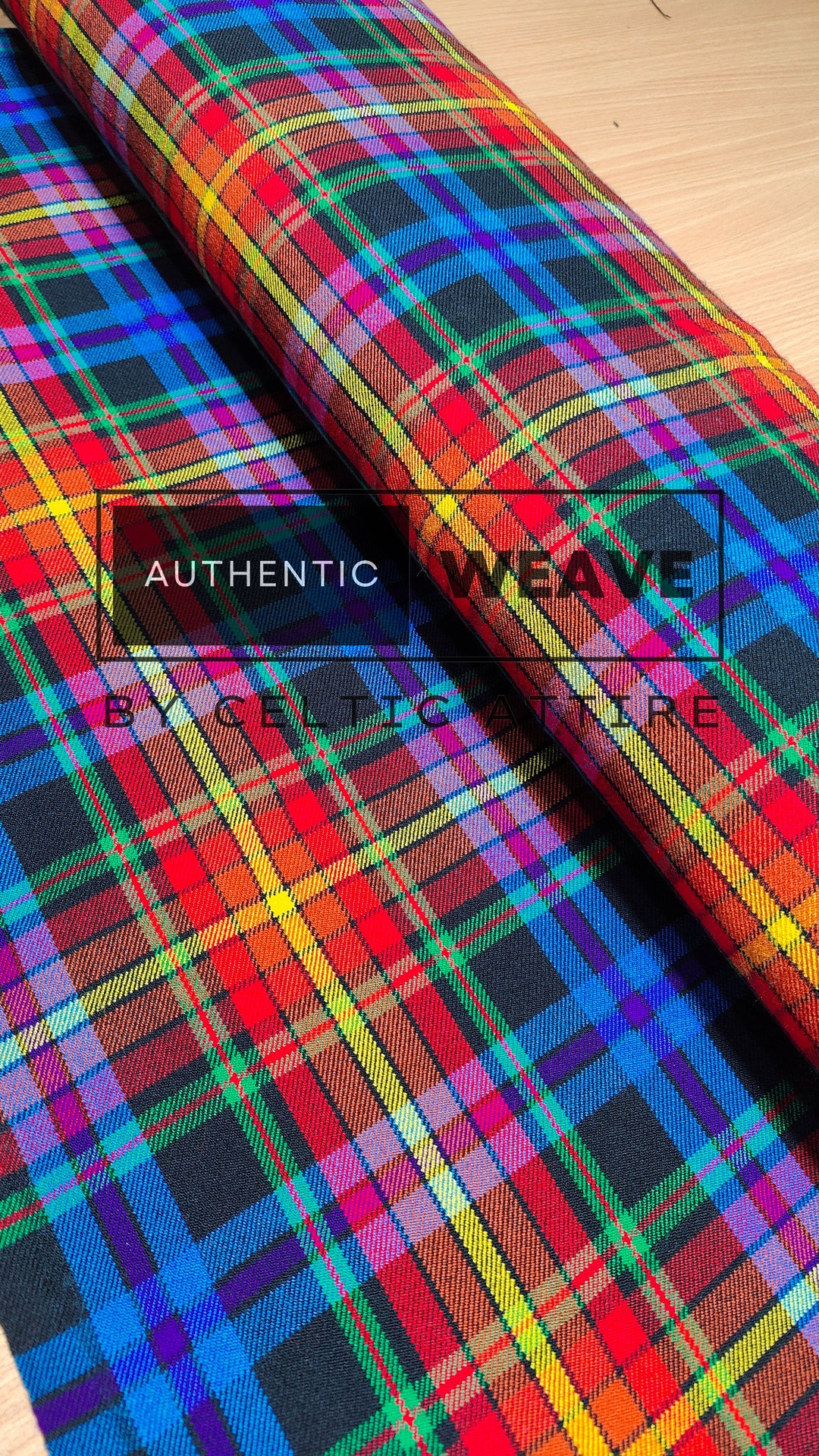 LGBTQ Pride Tartan Fabric 16 Oz Acrylic Scottish Tartan - Etsy