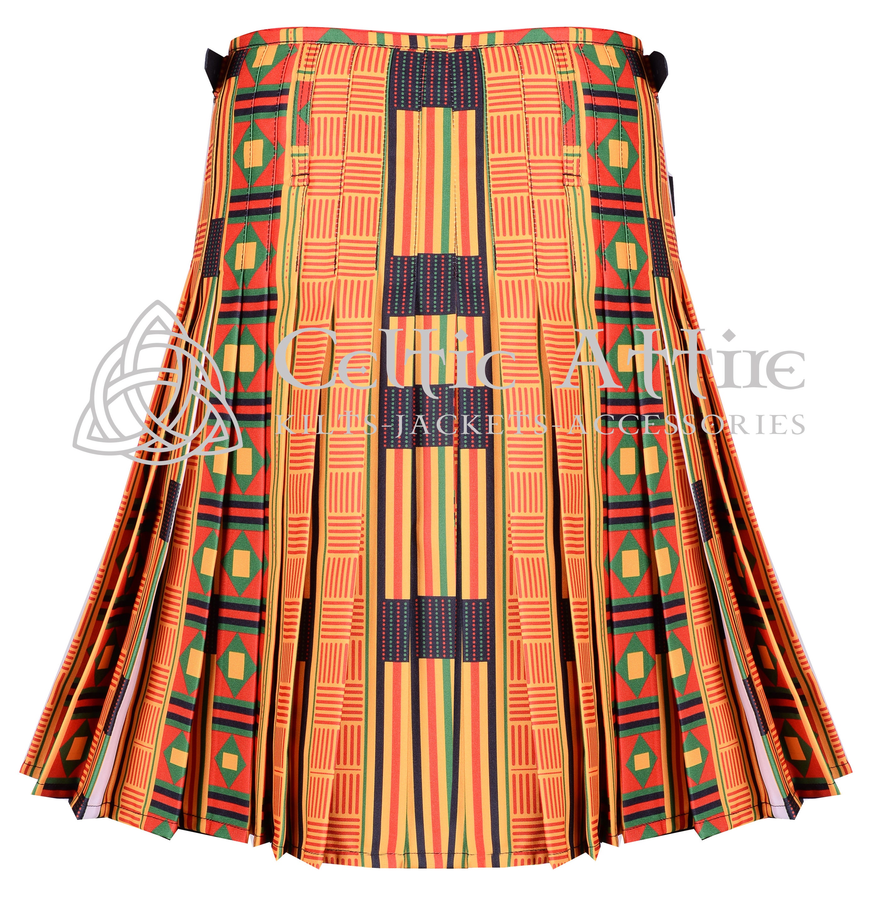 African Pride Kilt - Black Pride Kilt - African Kente Fabric Scottish 8 ...